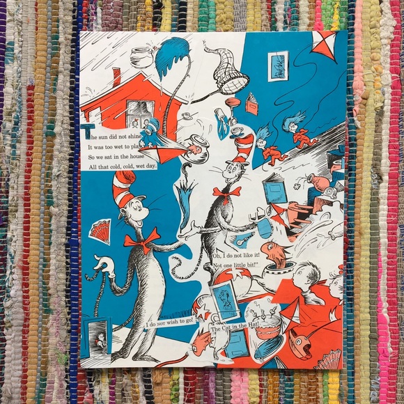 Wall Decor | Dr Seuss Collage Cat In The Hat Nostalgia Art | Poshmark